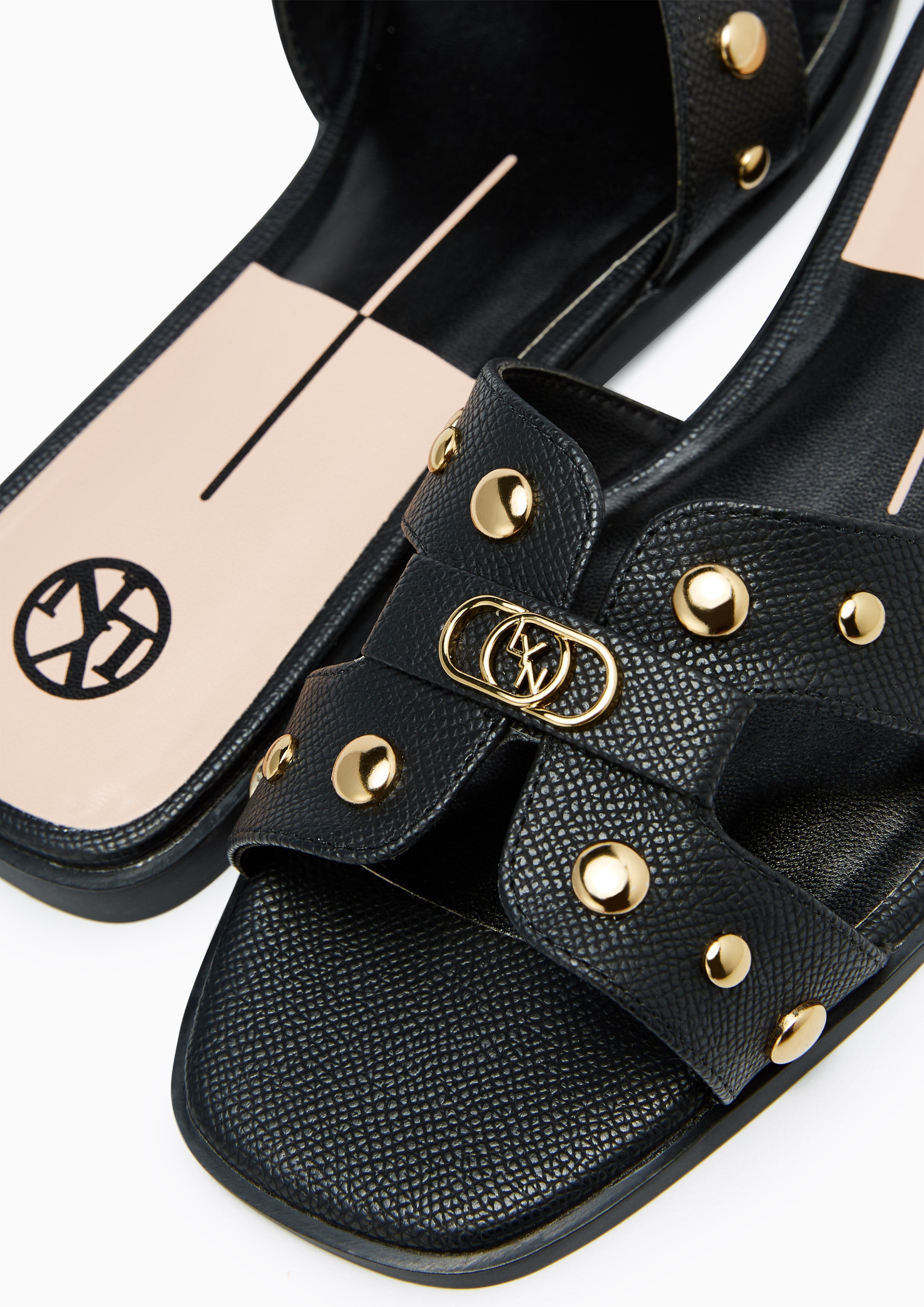 Hey Studs Sandals Black